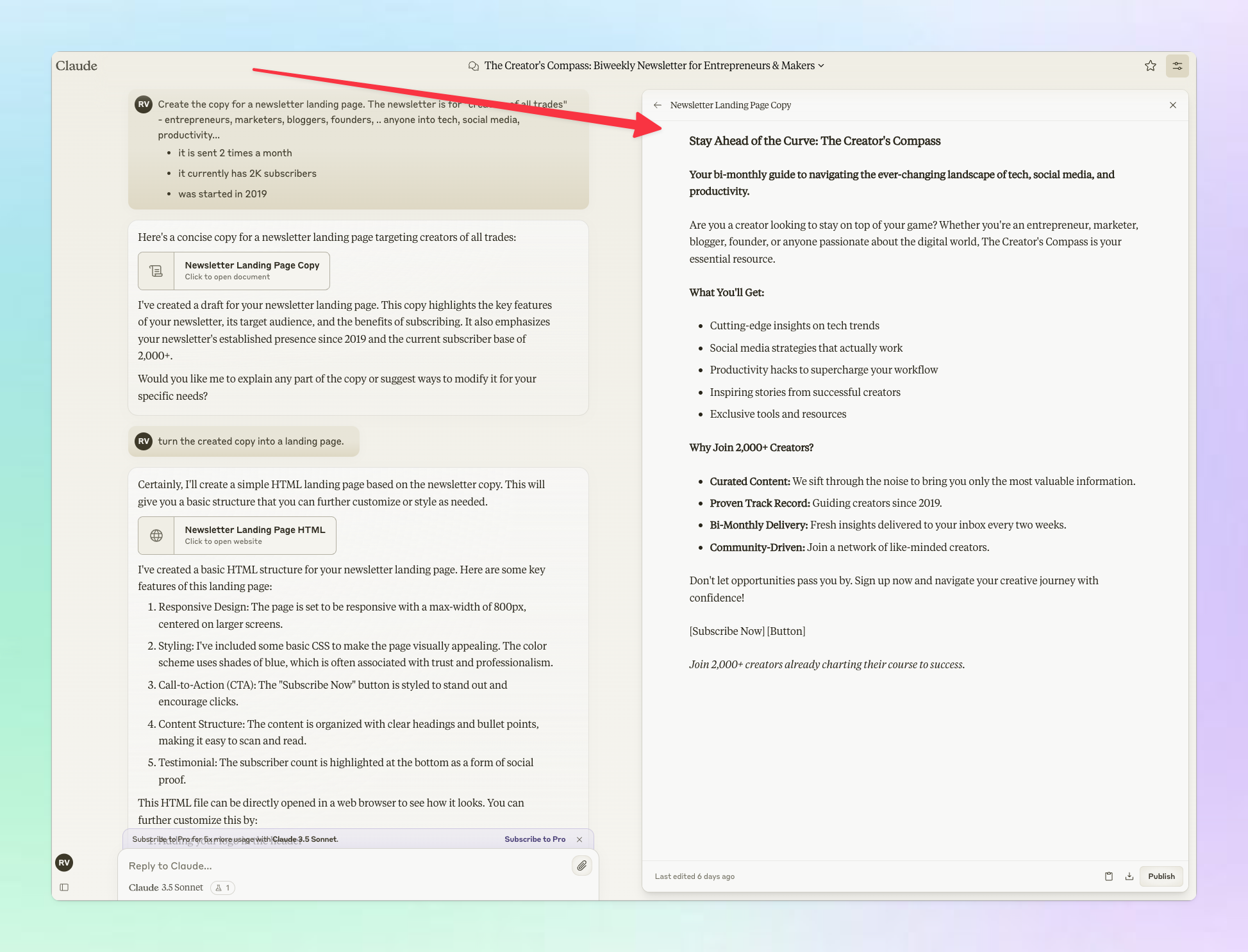 Claude AI Sonnet 3.5: Content Creation and Landing Page Design vs ...
